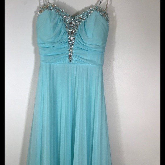 Speechless | Dresses | Speechless Turquoise Strapless Prom Dress | Poshmark